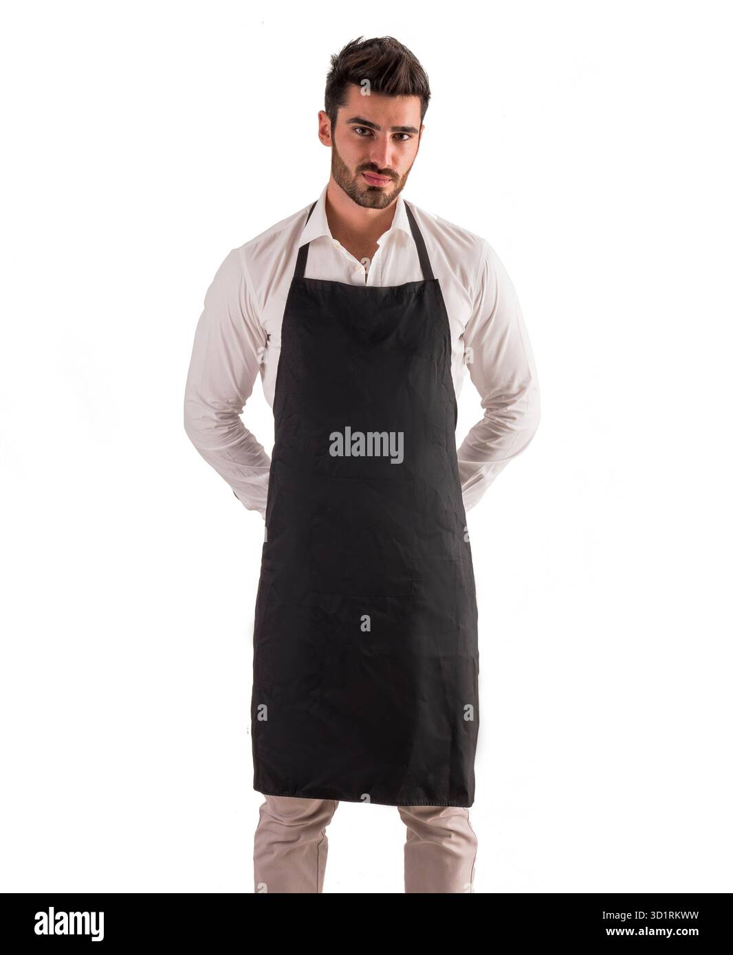 Worker wearing apron Cut Out Stock Images & Pictures - Alamy