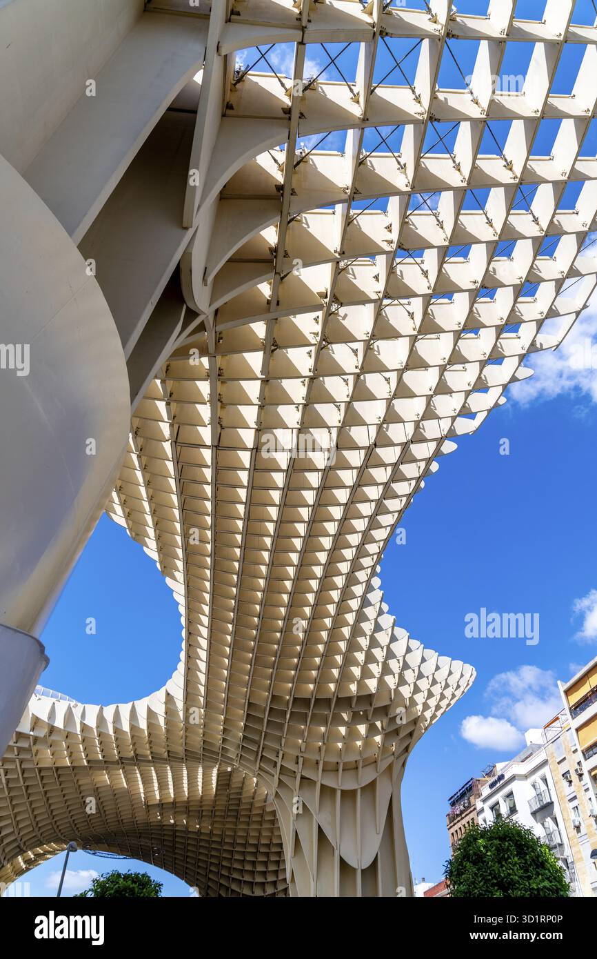 Sevilla, Sevilla - Spain â€“ 04-19-2024: The roof structure of the ...
