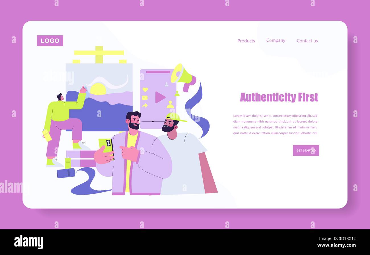 Vector illustration of a creative team working together on brand ...