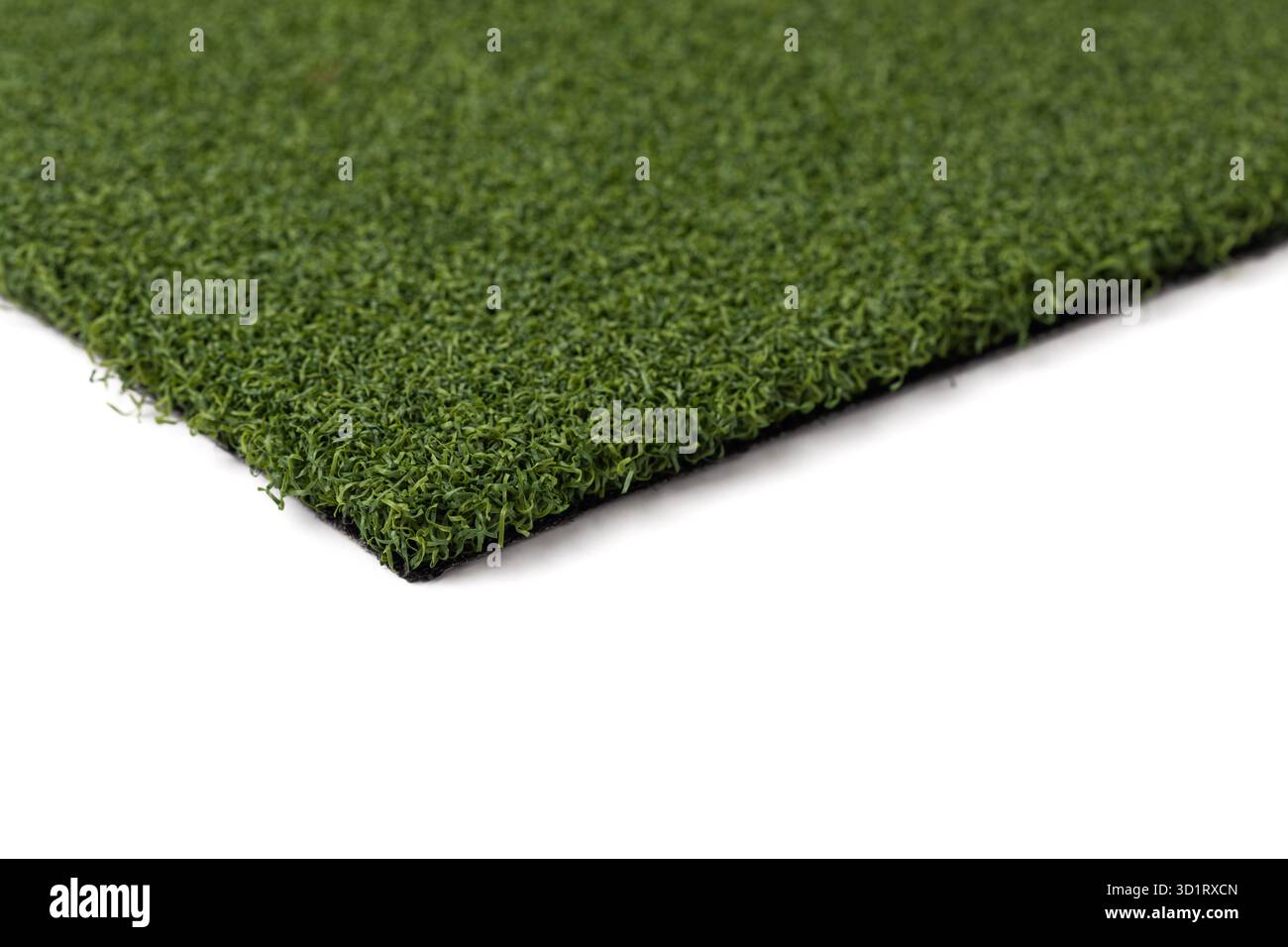 Section of Artificial Turf Grass On White Background Stock Photo - Alamy