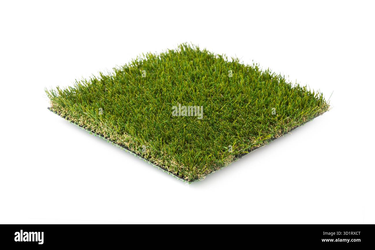 Section of Artificial Turf Grass Isolated On White Background Stock ...