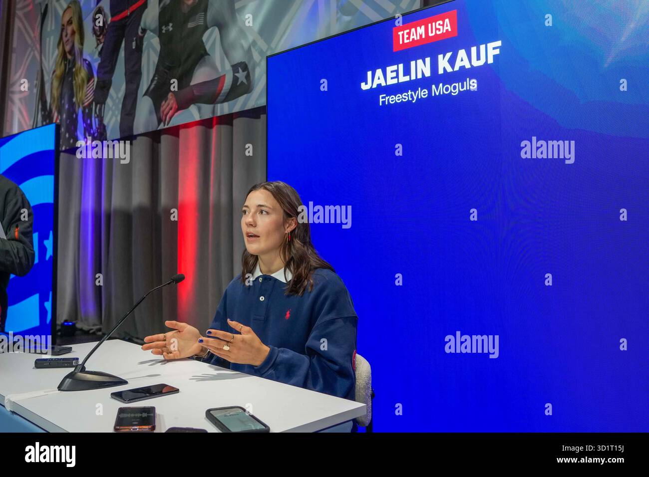 Freestyle moguls skier Jaelin Kauf during Team USA Media Summit, Oct 18 ...