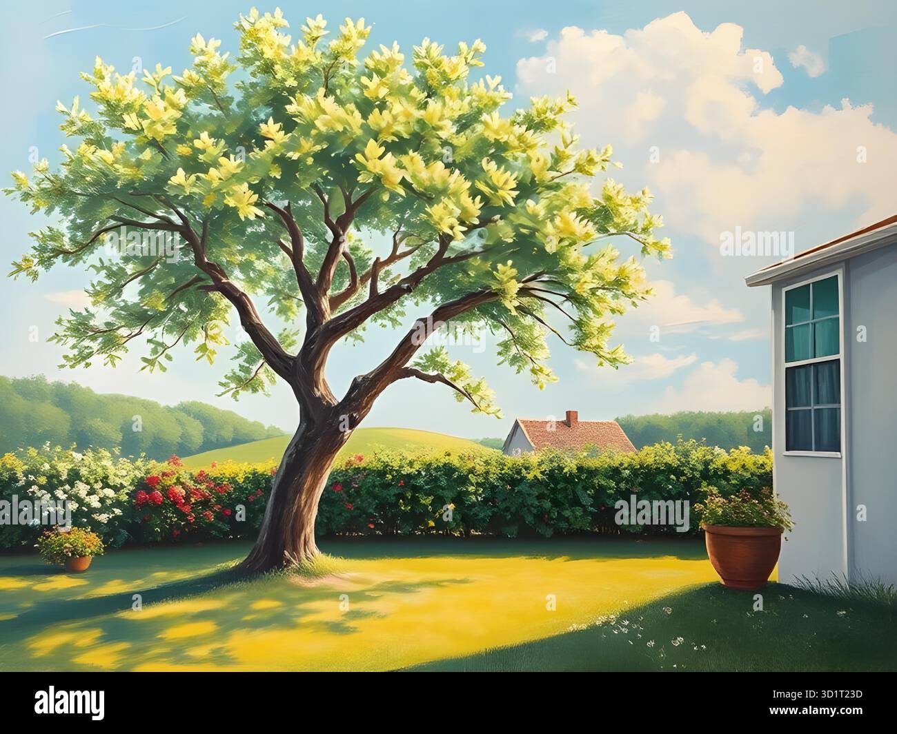 View beautiful green tree Stock Vector Images - Alamy