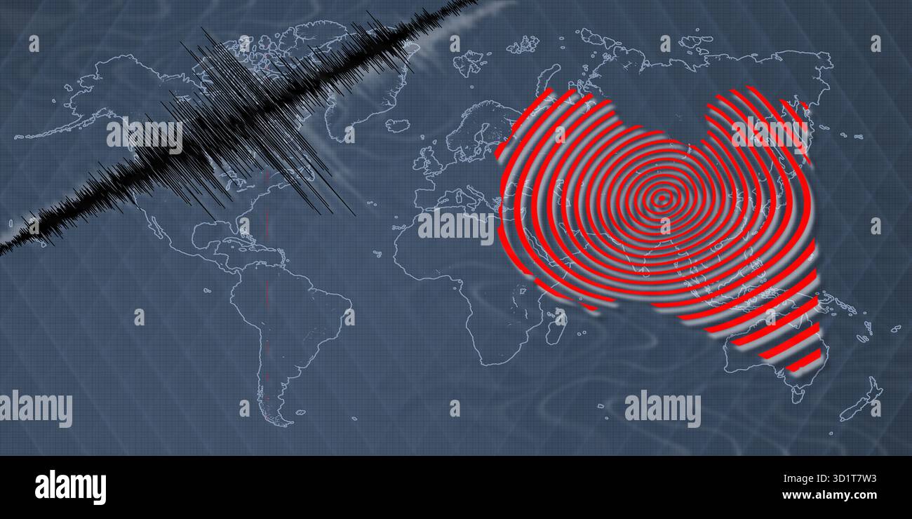 Seismic activity earthquake Libya map Stock Photo - Alamy