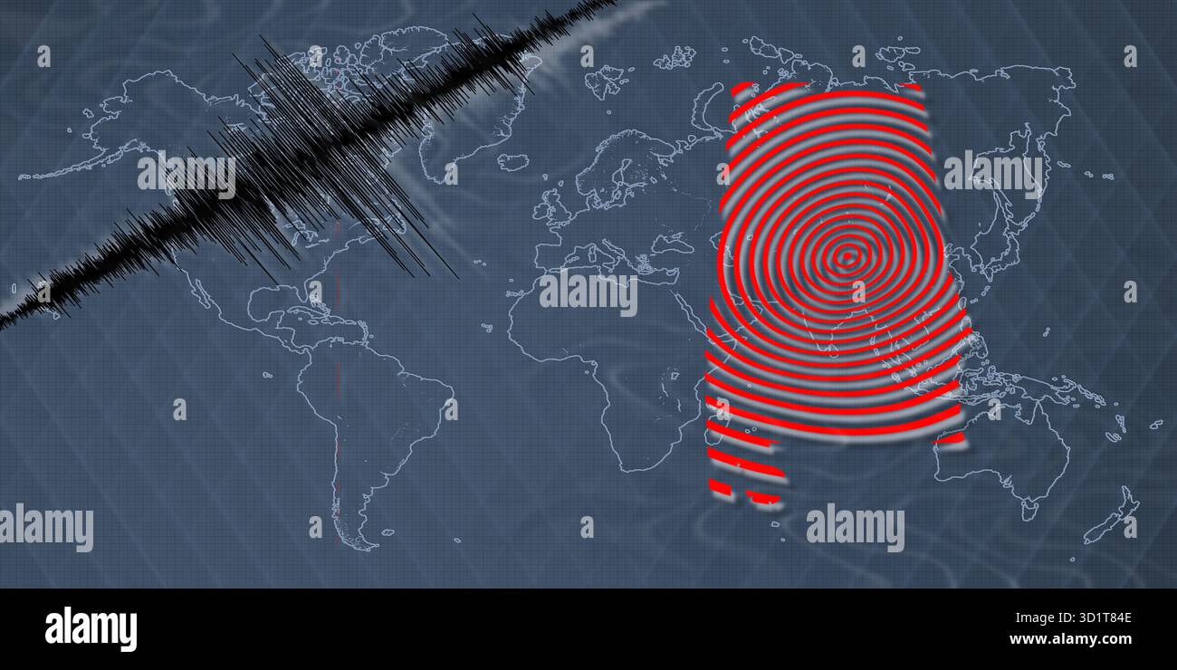 Seismic activity earthquake Alabama map Richter scale Stock Photo - Alamy