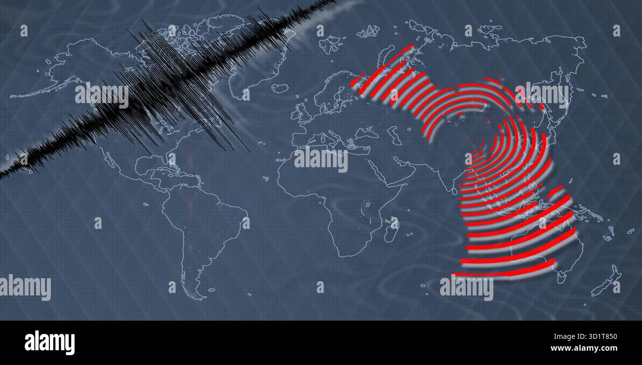 Seismic activity earthquake Michigan map Stock Photo - Alamy