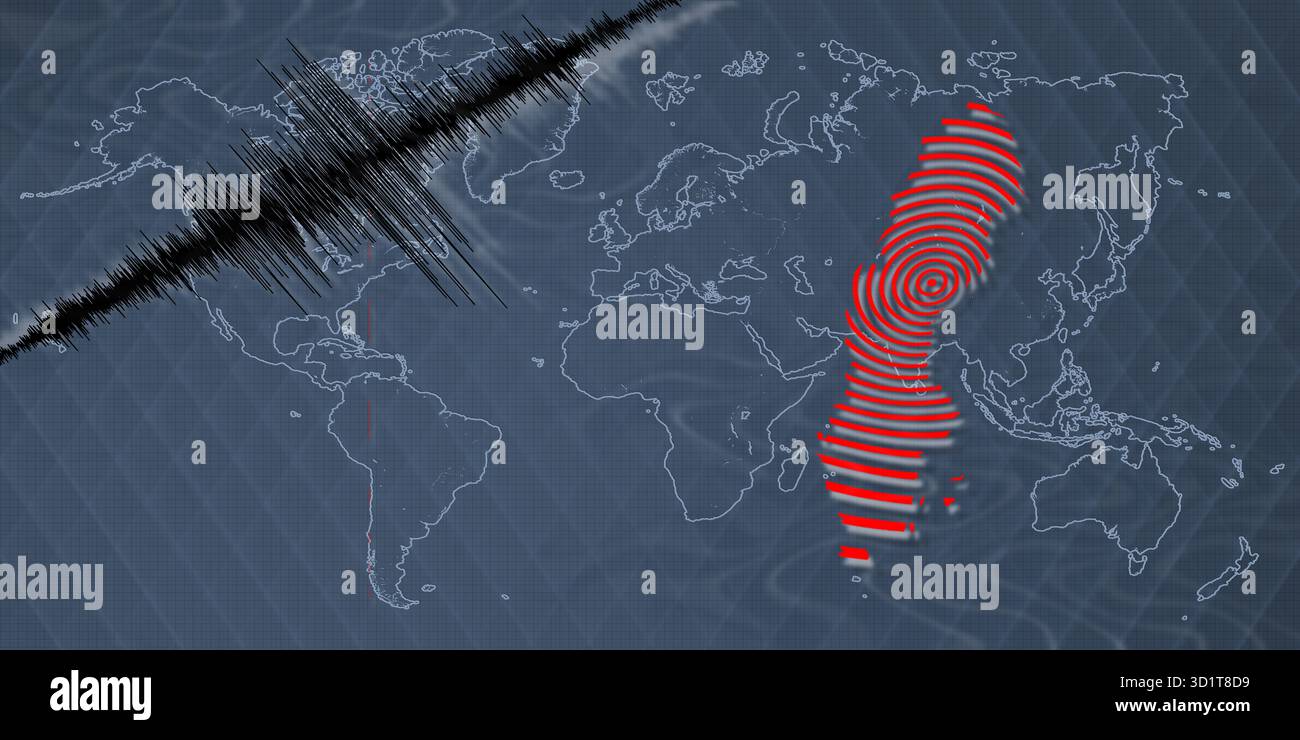 Seismic activity earthquake Sweden map Stock Photo - Alamy
