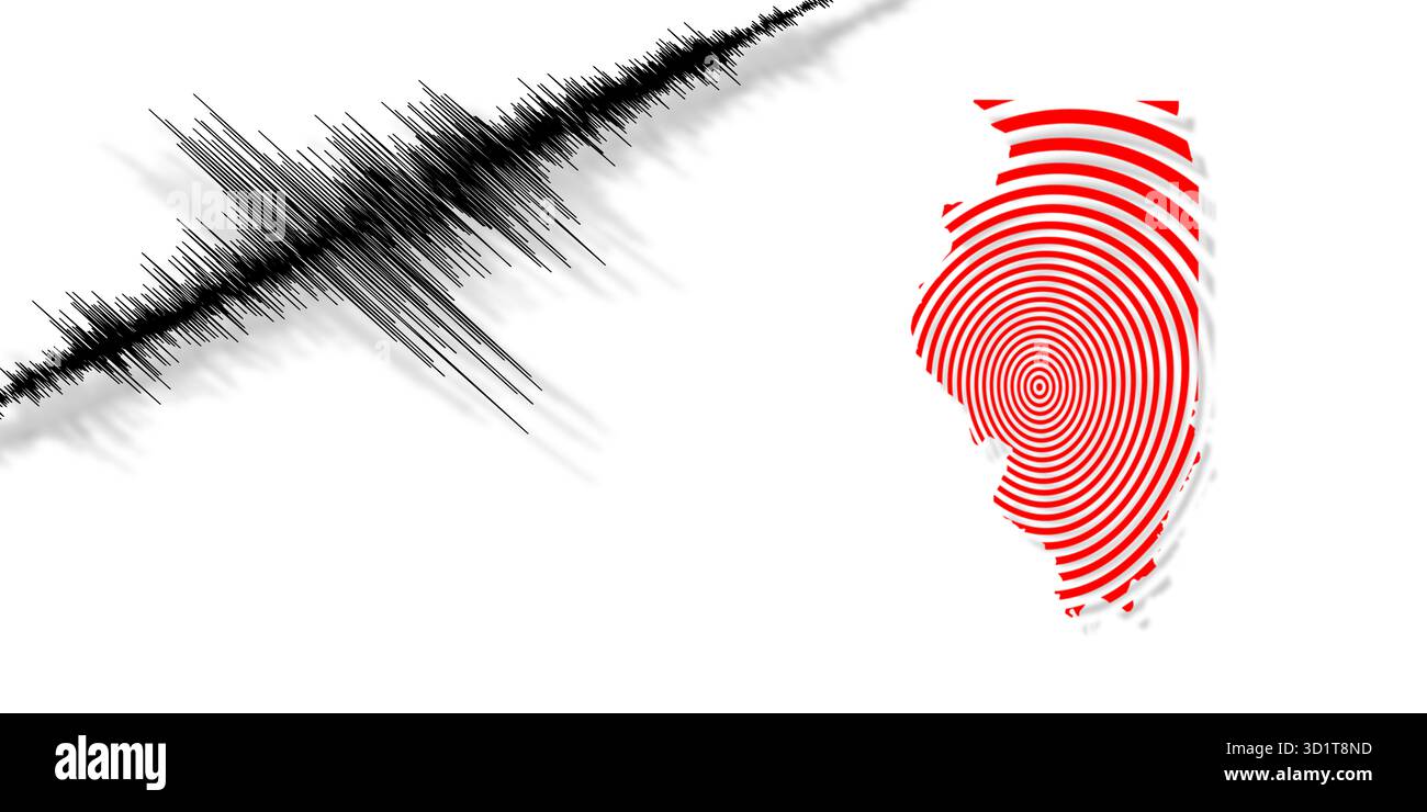 Illinois us state map Cut Out Stock Images & Pictures - Alamy