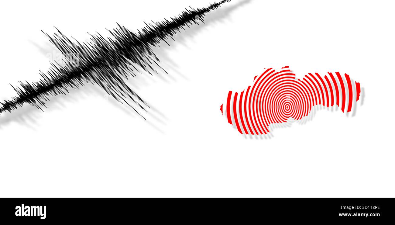 Seismic activity earthquake Slovakia map Stock Photo - Alamy