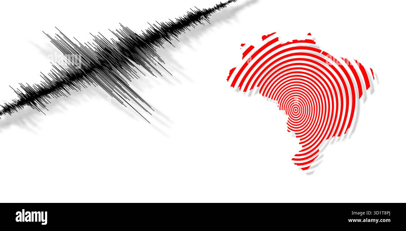 Seismic activity earthquake Brazil map Stock Photo - Alamy