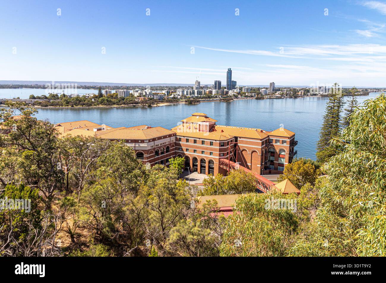 The Old Swan Brewery Apartments beside the Swan River viewed from Kings ...