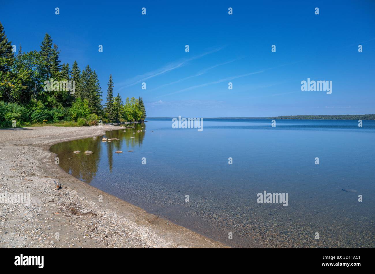 Beach on Clear Lake, Wasagaming, Riding Mountain National Park ...