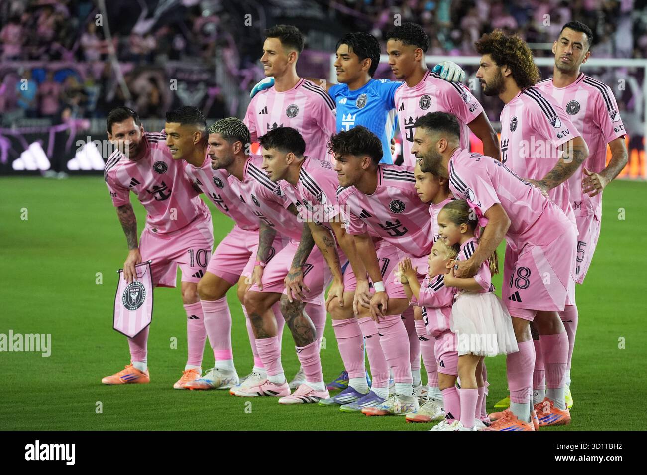 Inter Miami poses before the start of match one of their MLS playoff ...