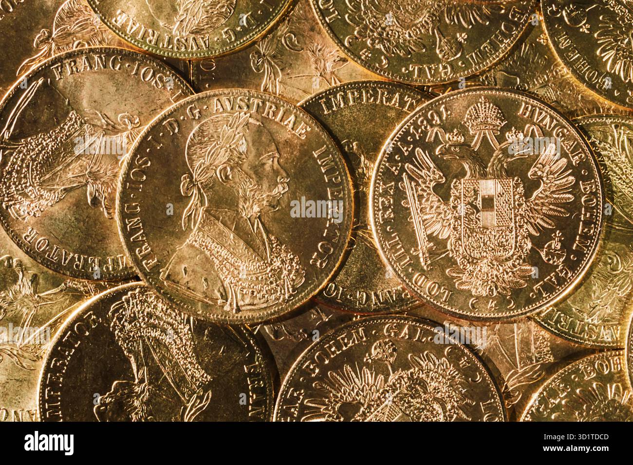 Austrian Gold Ducats Franz Joseph Stock Photo - Alamy