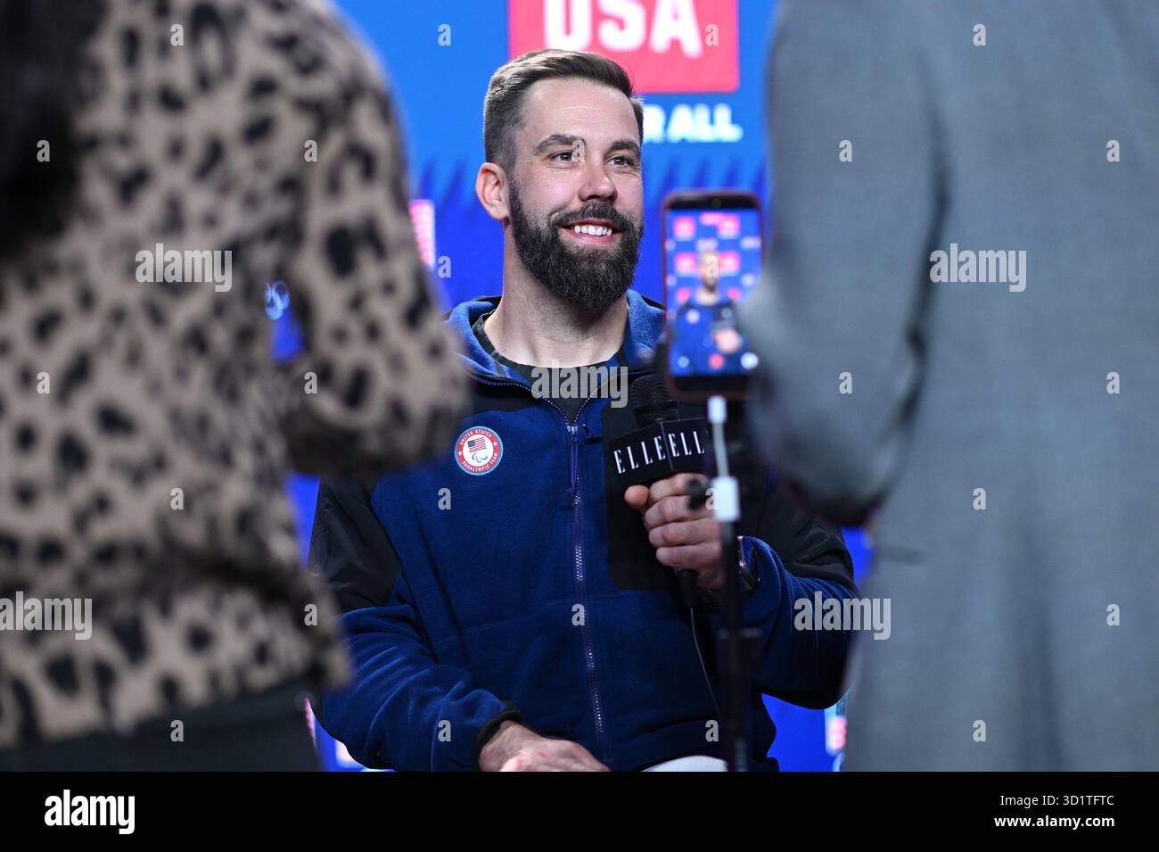 Paralympic Nordic Alpine Skier Aaron Pike attends the 'Team USA Media ...