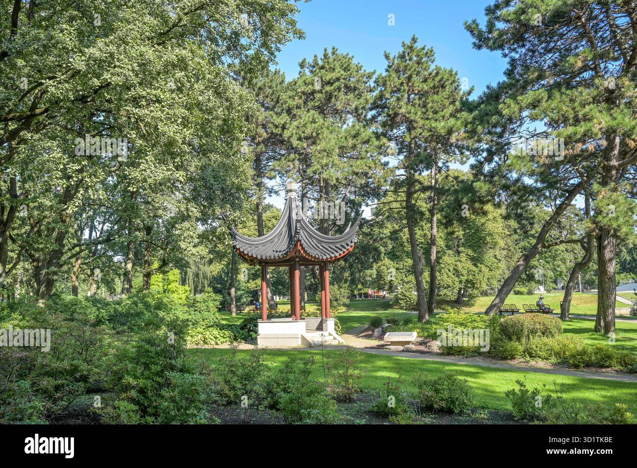 Chinesischer Pavillon, Kronvalda-Park, Riga, Lettland *** Chinese ...