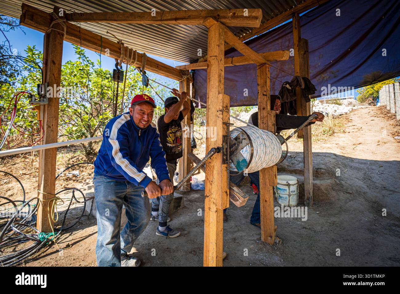 Traditional well excavation Stock Photo - Alamy