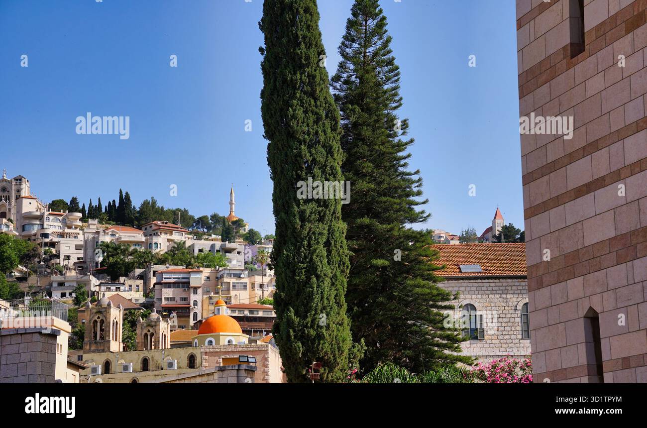 Four churches in Nazareth: Salesian Monastery, St. Gabriel, Melkite ...