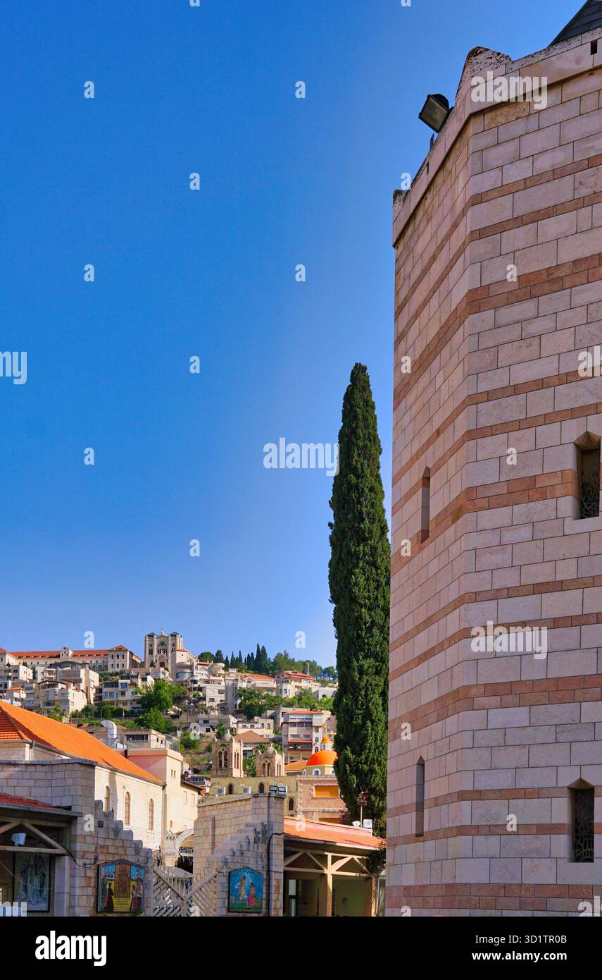 Four churches in Nazareth: Salesian Monastery, St. Gabriel, Melkite ...