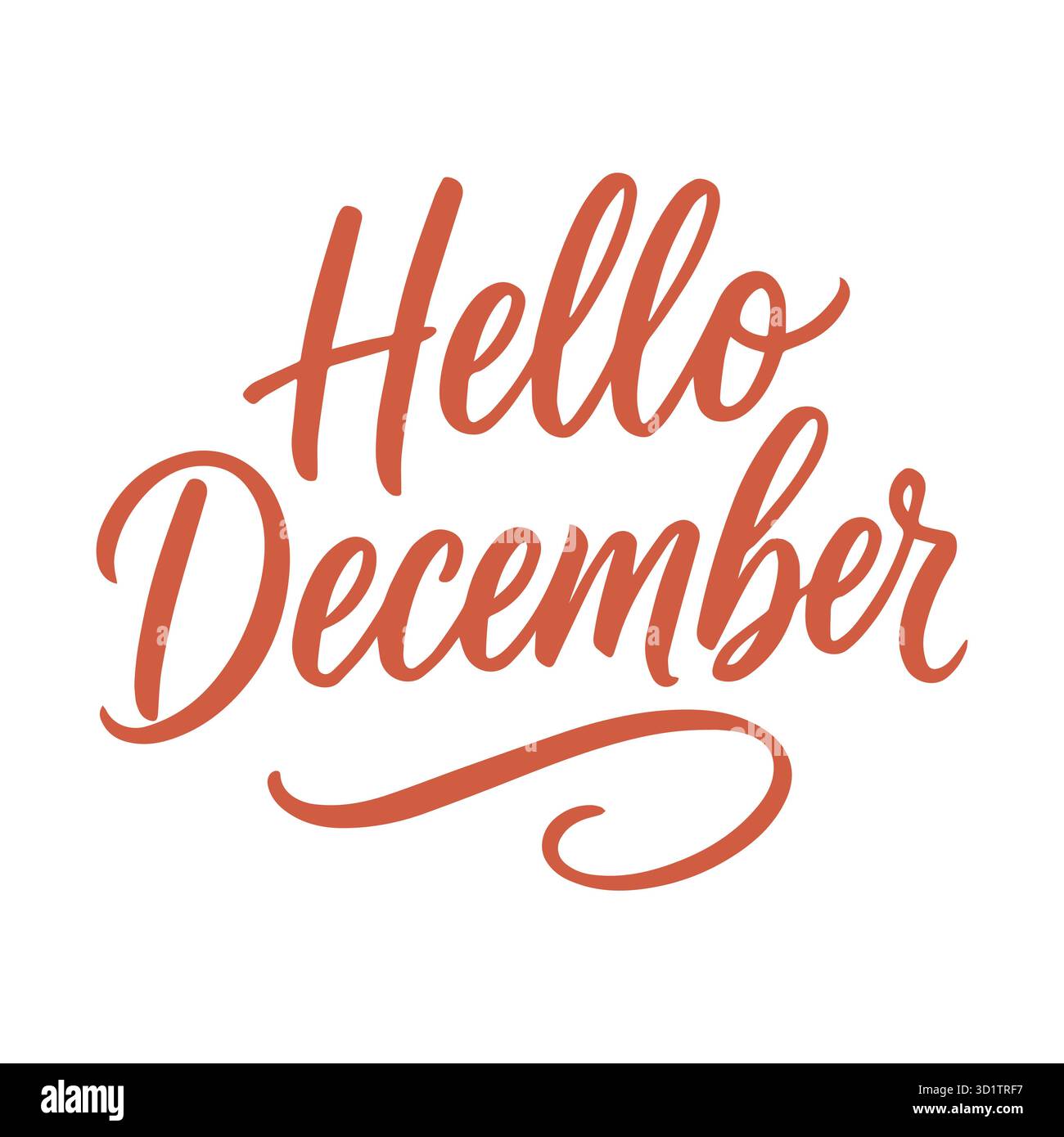 Lettering text hello december Stock Vector Images - Alamy