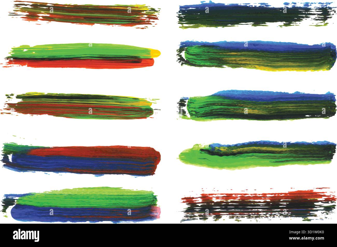 Colorful brushstroke textures artistic paint strokes for digital design ...