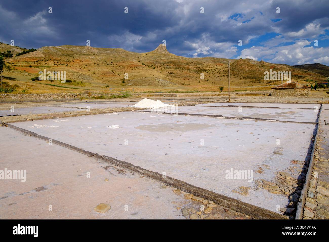 Salt extraction from the salt mines of Medinaceli Stock Photo - Alamy