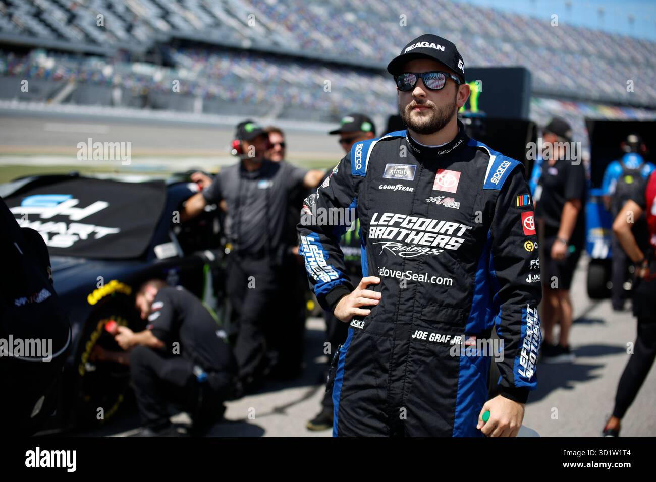JOE GRAF JR gets ready to qualify for the Wawa 250 Powered by Coca-Cola in Daytona, FL, USA ...
