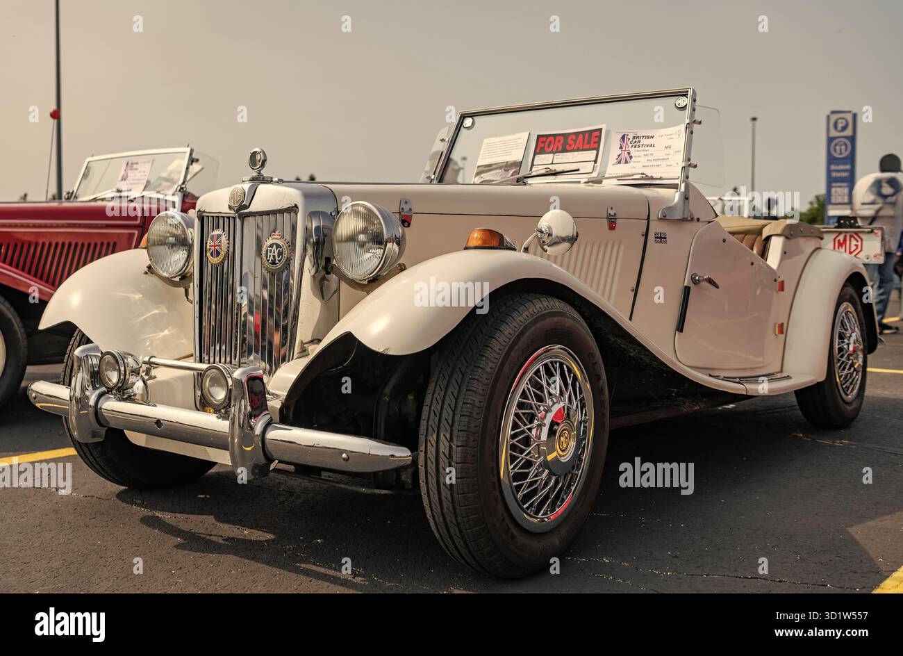 Chicago, Illinois, USA - September 08, 2024: MG T retro sportscar ...