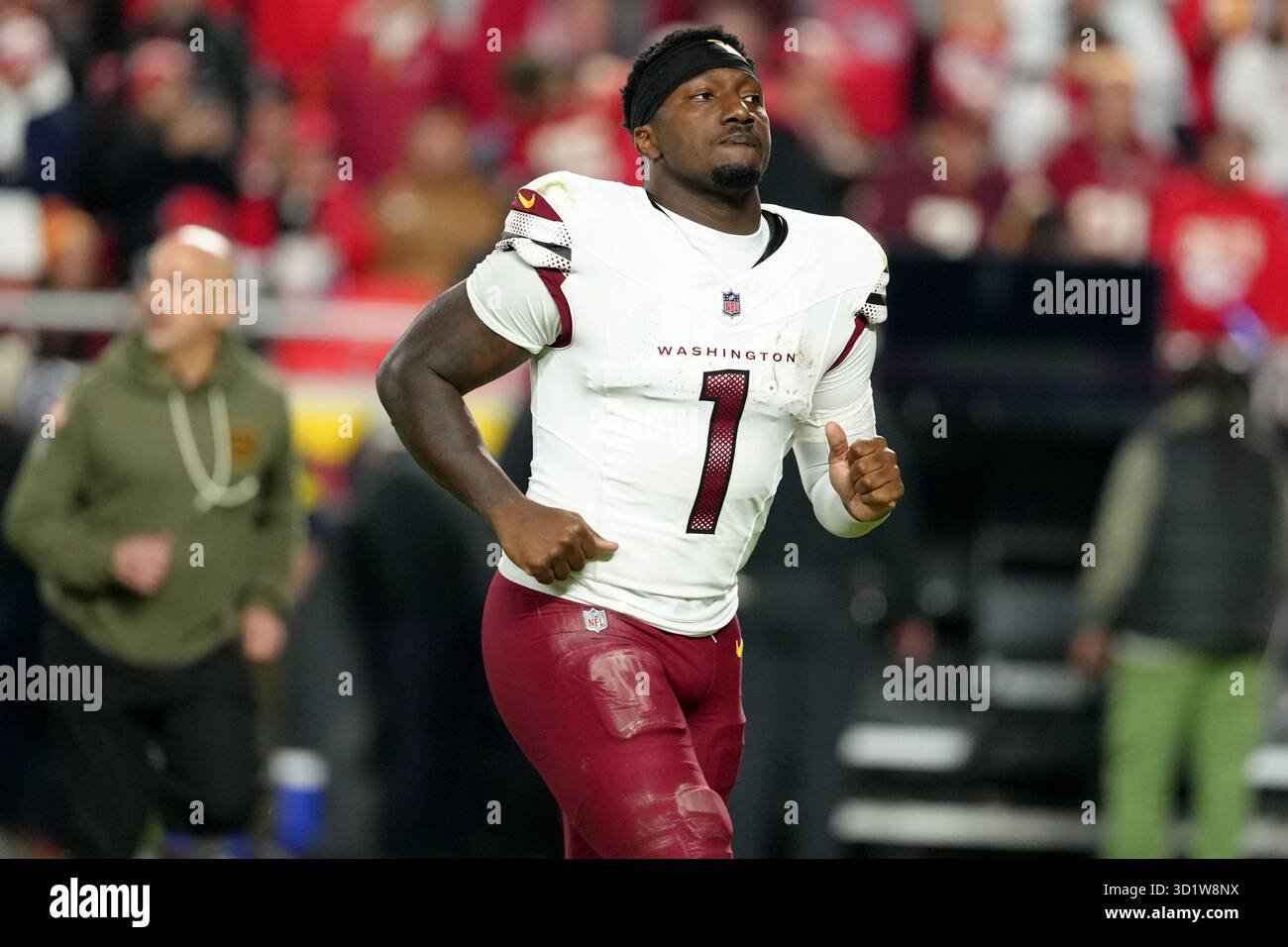 Washington Commanders wide receiver Deebo Samuel runs off the field ...
