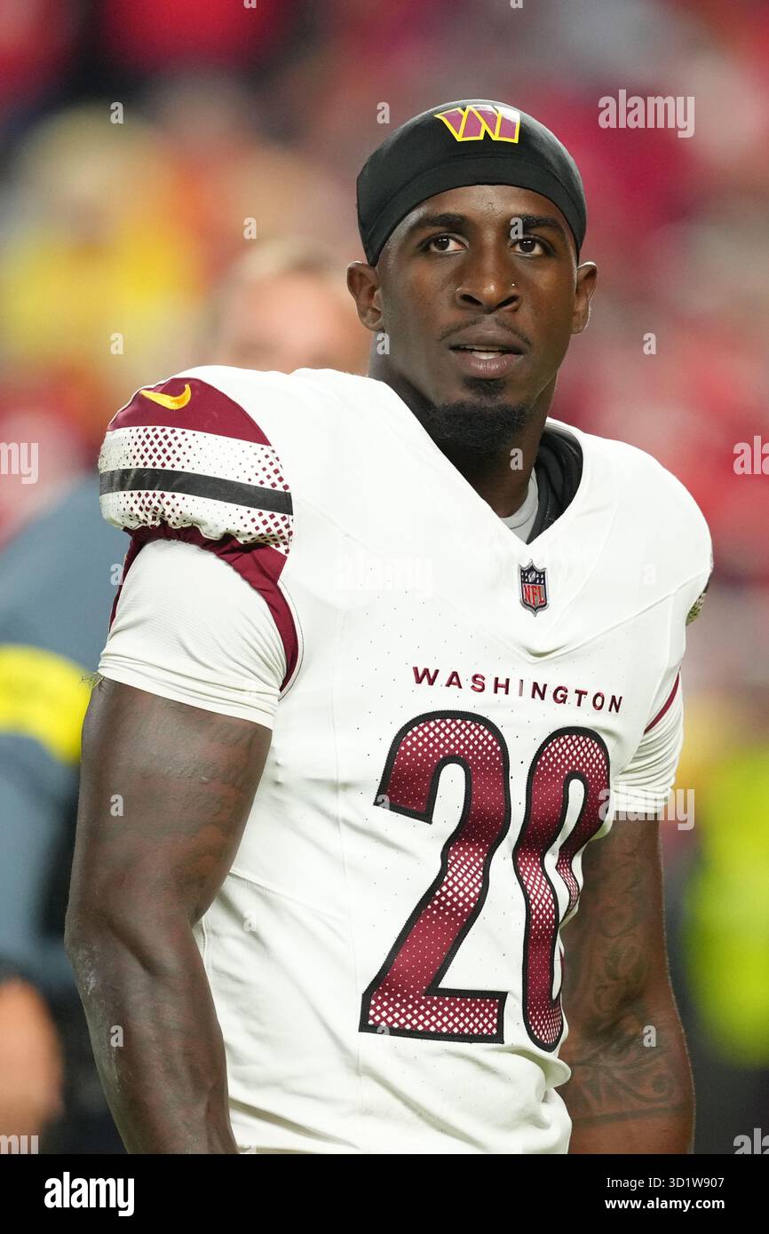Washington Commanders safety Quan Martin walks off the field against ...