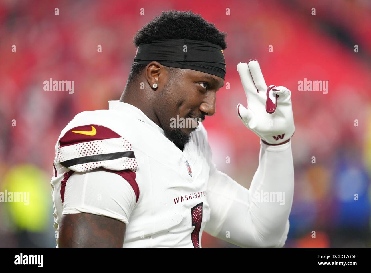 Washington Commanders wide receiver Deebo Samuel is seen during warm ...