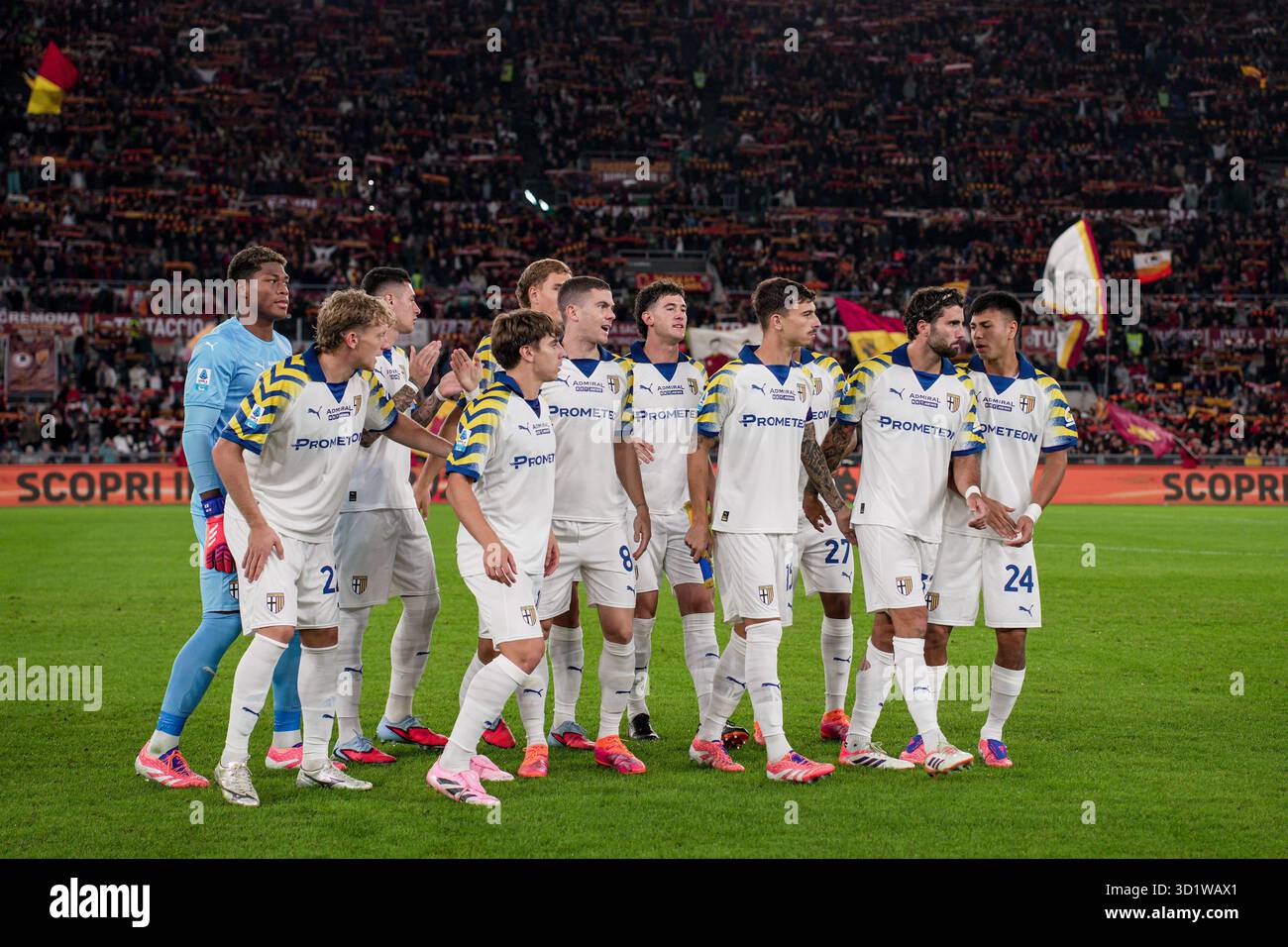 Parma Calcio team during AS Roma vs Parma Calcio, Italian soccer Serie ...