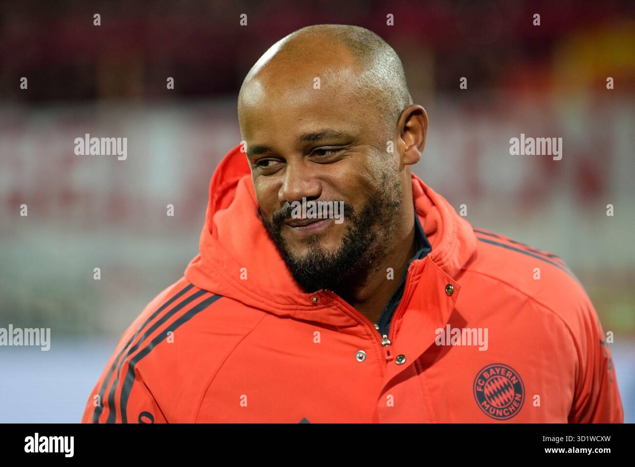 Bayern's head coach Vincent Kompany arrives for an interview before the ...