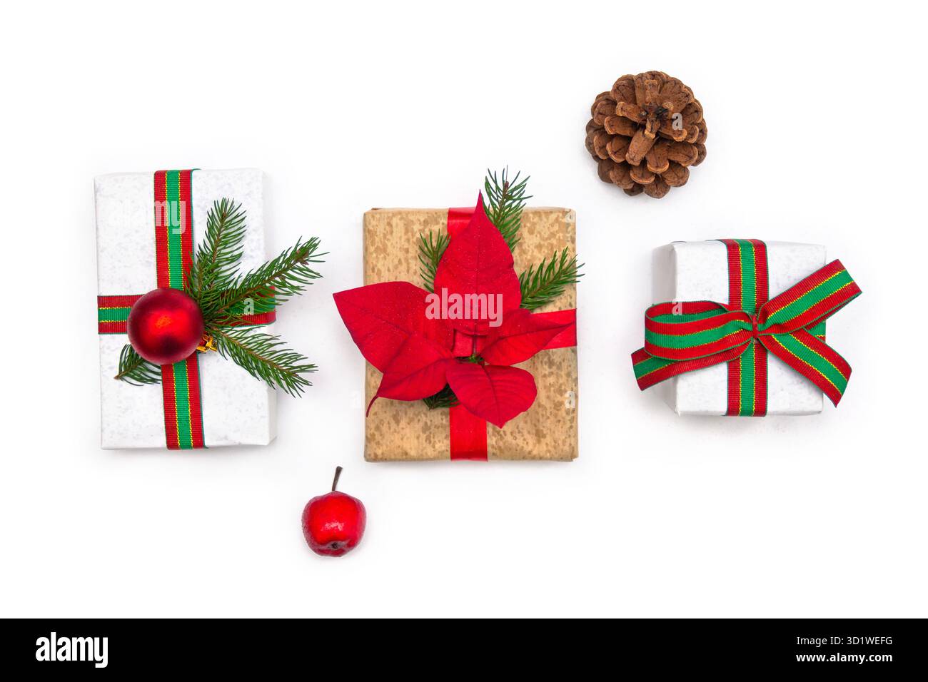 Flat lay concept christmas Cut Out Stock Images & Pictures - Alamy