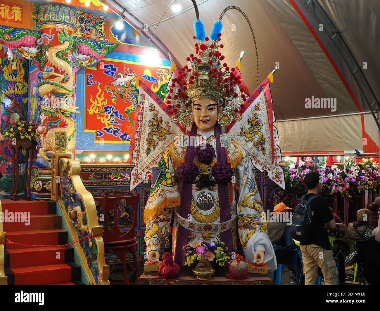 Large Ornate Deity Statue Inside a Festival Temple Tent Stock Photo - Alamy