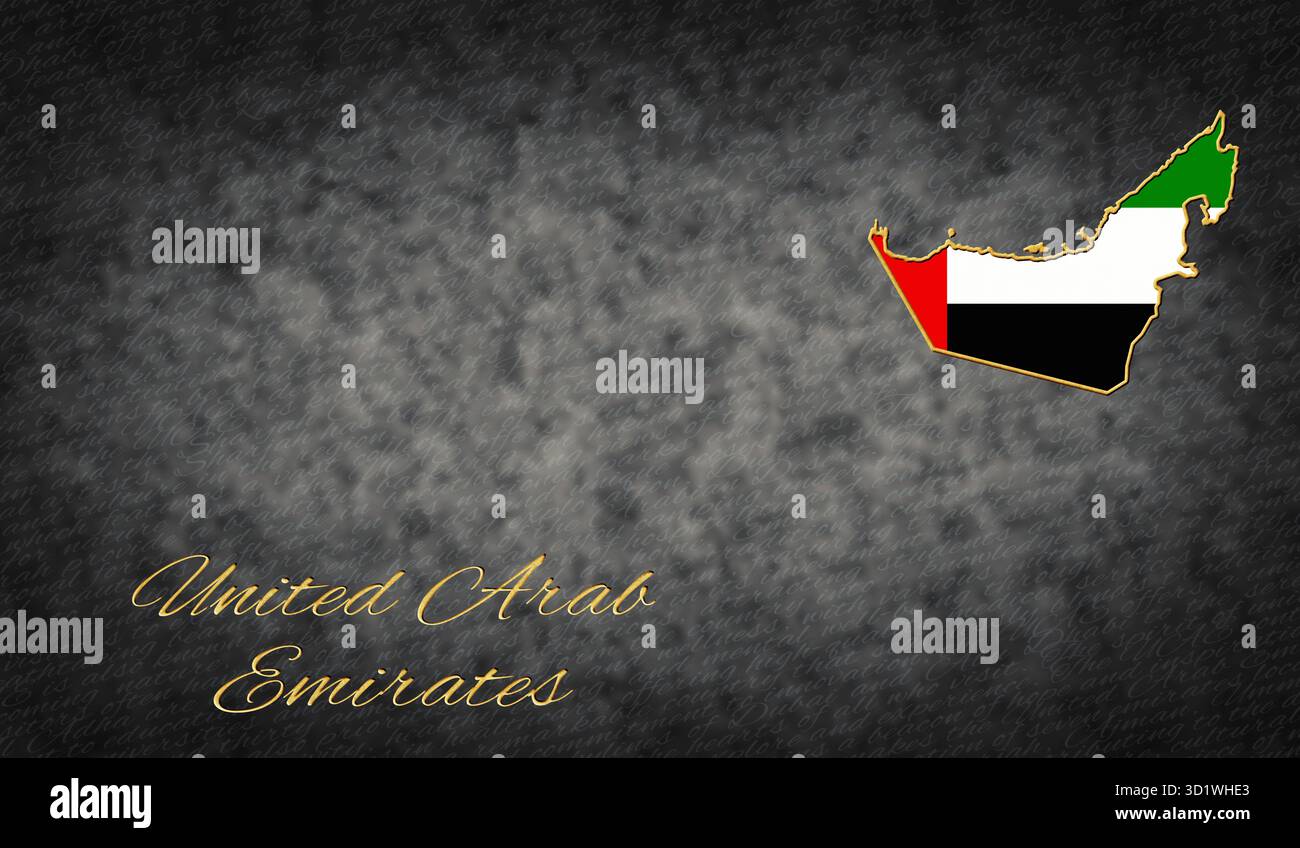 United Arab Emirates Symbols, Map of United Arab Emirates Stock Photo ...