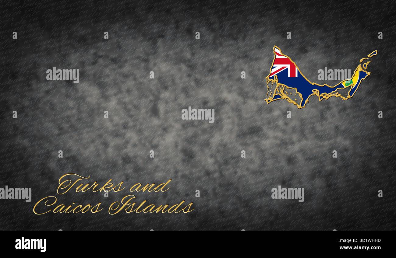 Turks and Caicos Islands Symbols, Map of Turks and Caicos Islands Stock ...