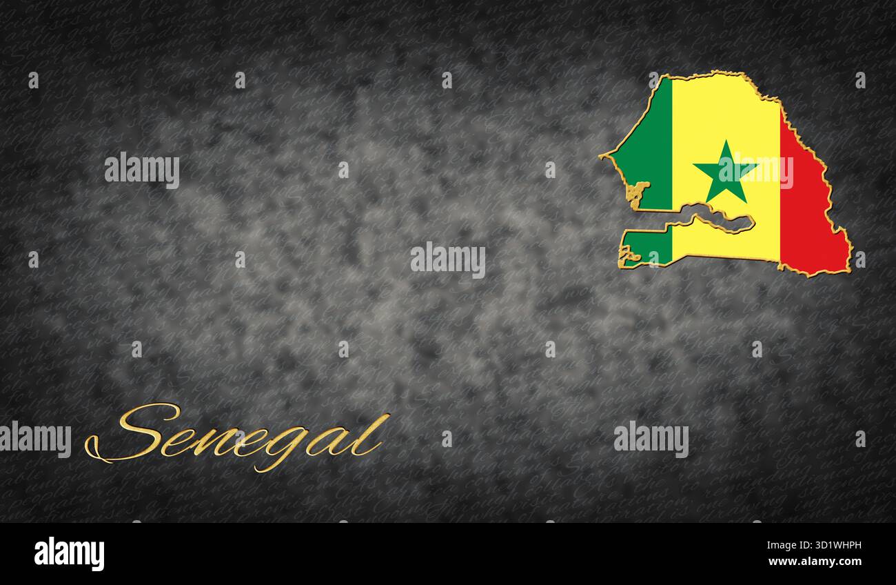 Senegal Symbols, Map of Senegal Stock Photo - Alamy