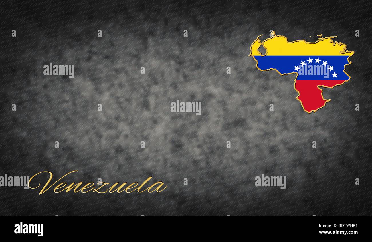 Venezuela Symbols, Map of Venezuela Stock Photo - Alamy