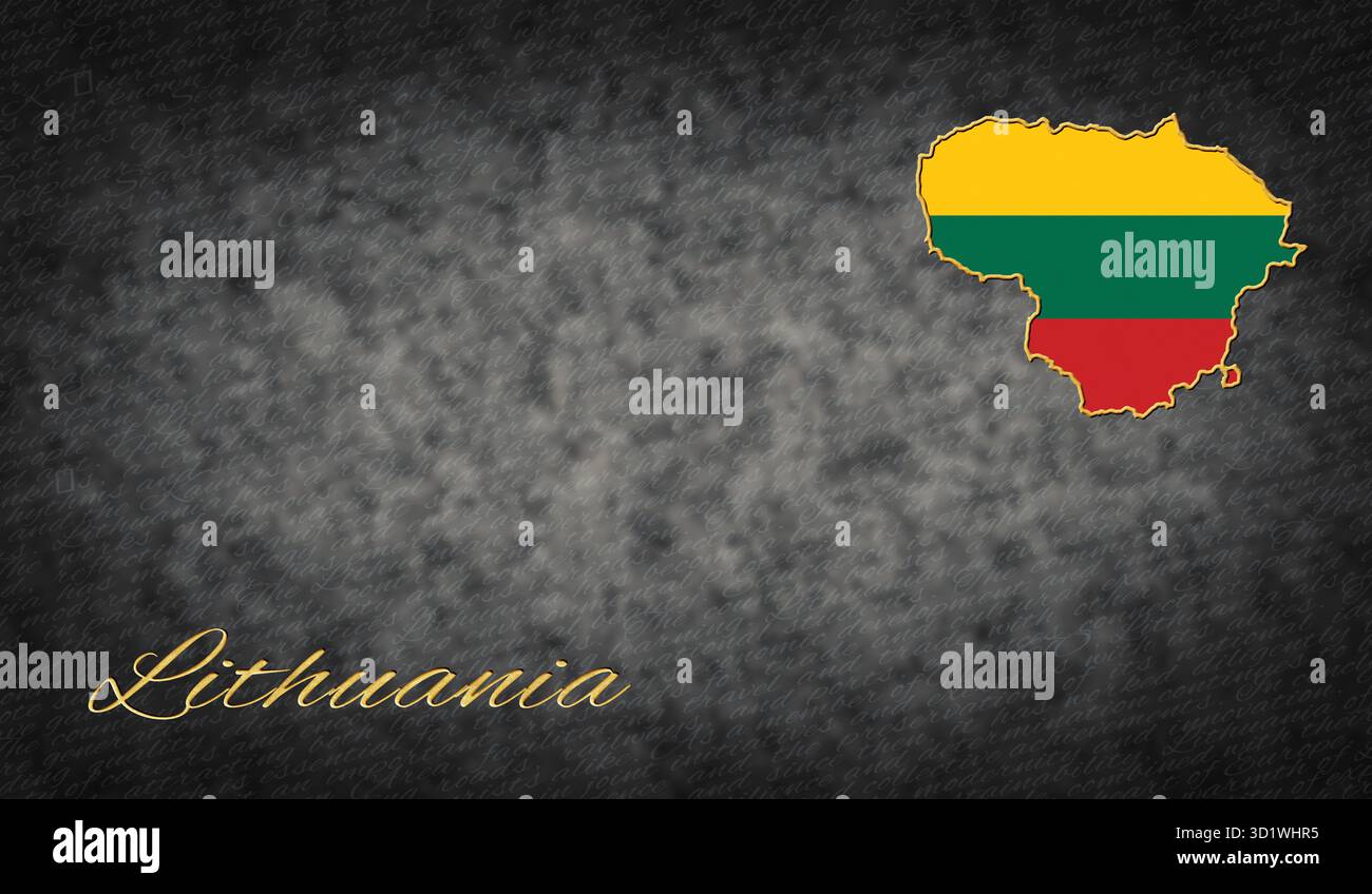 Lithuania Symbols, Map of Lithuania Stock Photo - Alamy