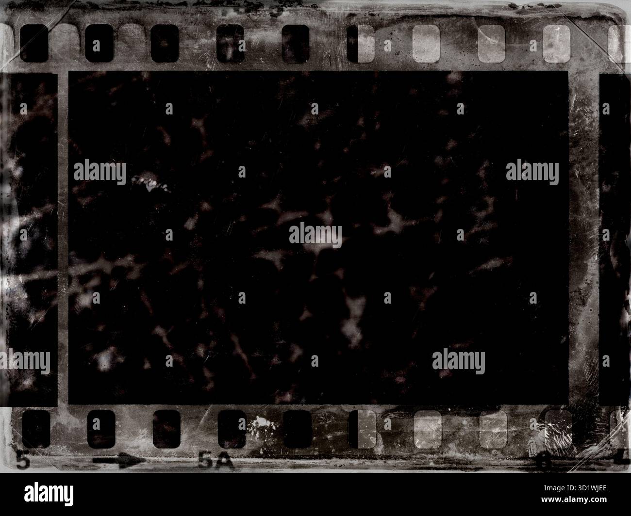 Grunge vintage film negative strip on dirty worn and weathered ...