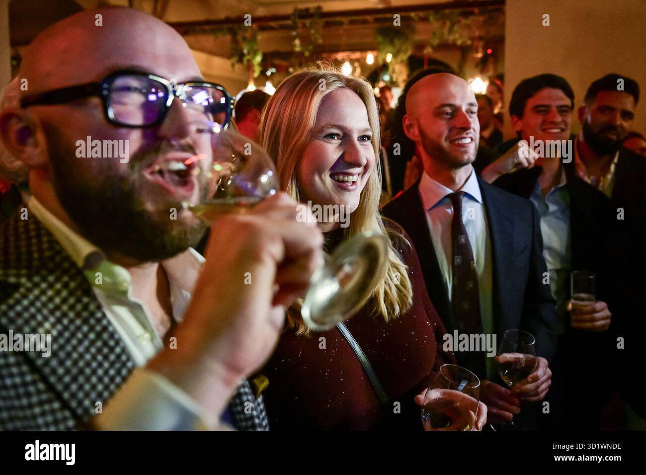 AMSTERDAM - Guests at the Forum for Democracy (FvD) election results ...