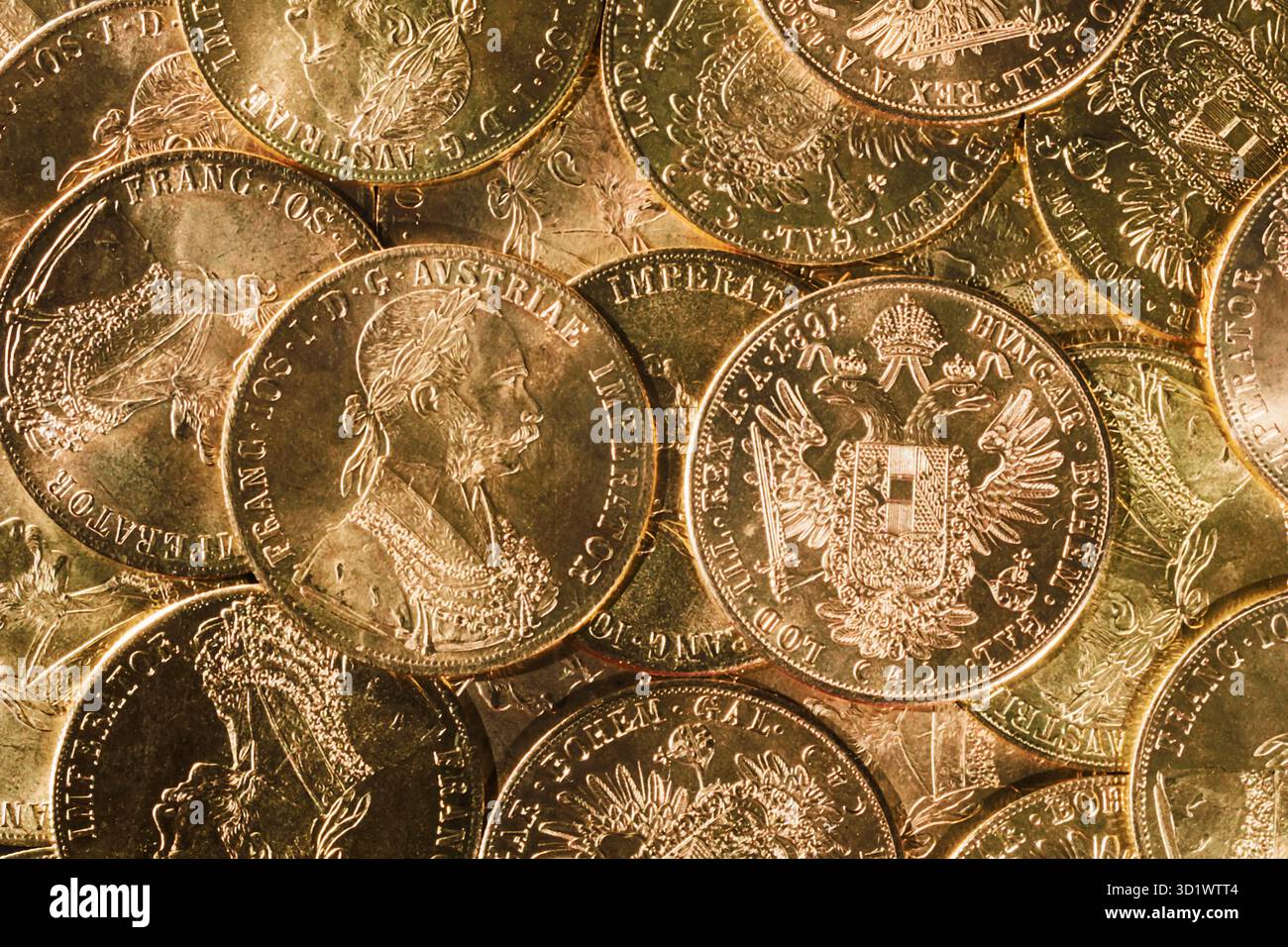 Austrian Gold Ducats Franz Joseph Stock Photo - Alamy