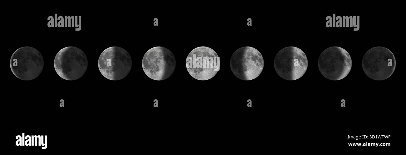 Lunar phase phases moon hi-res stock photography and images - Alamy