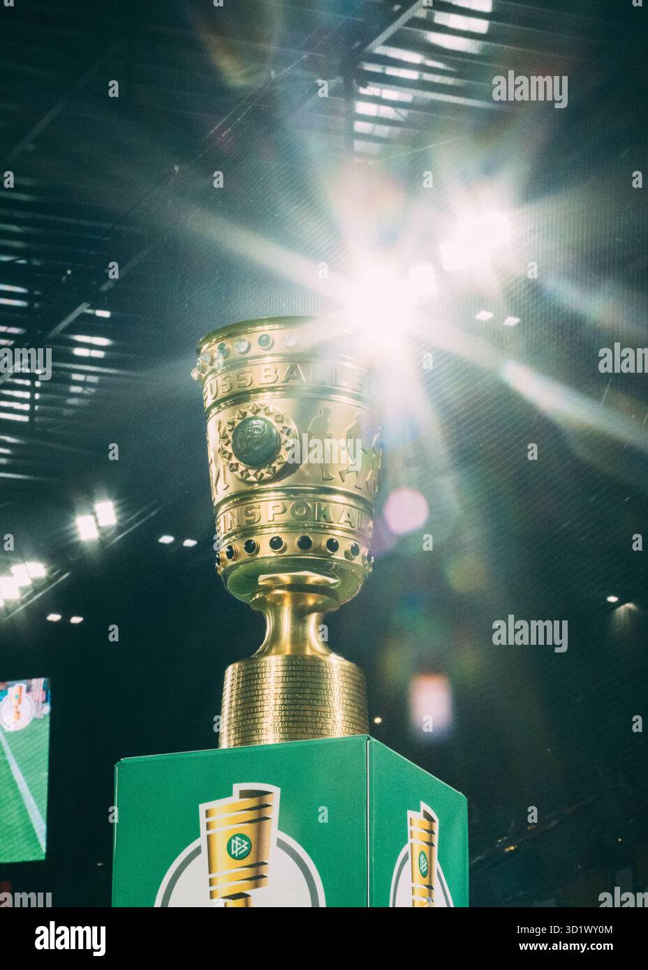 Koeln, RheinEnergieStadion, 29.10.2025: Close up view of the cup prior ...