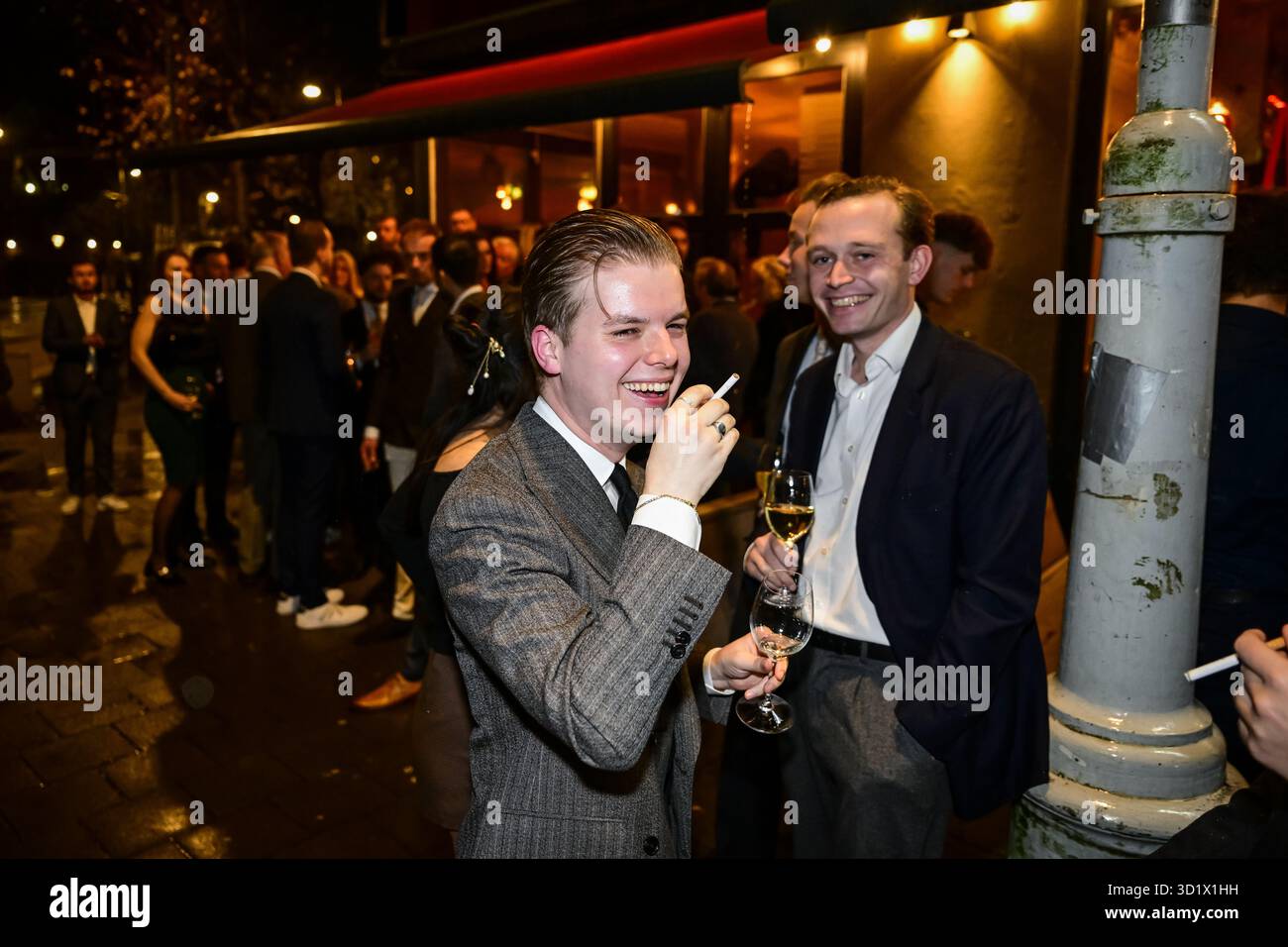 AMSTERDAM - Party members of Forum for Democracy (FvD) are following ...