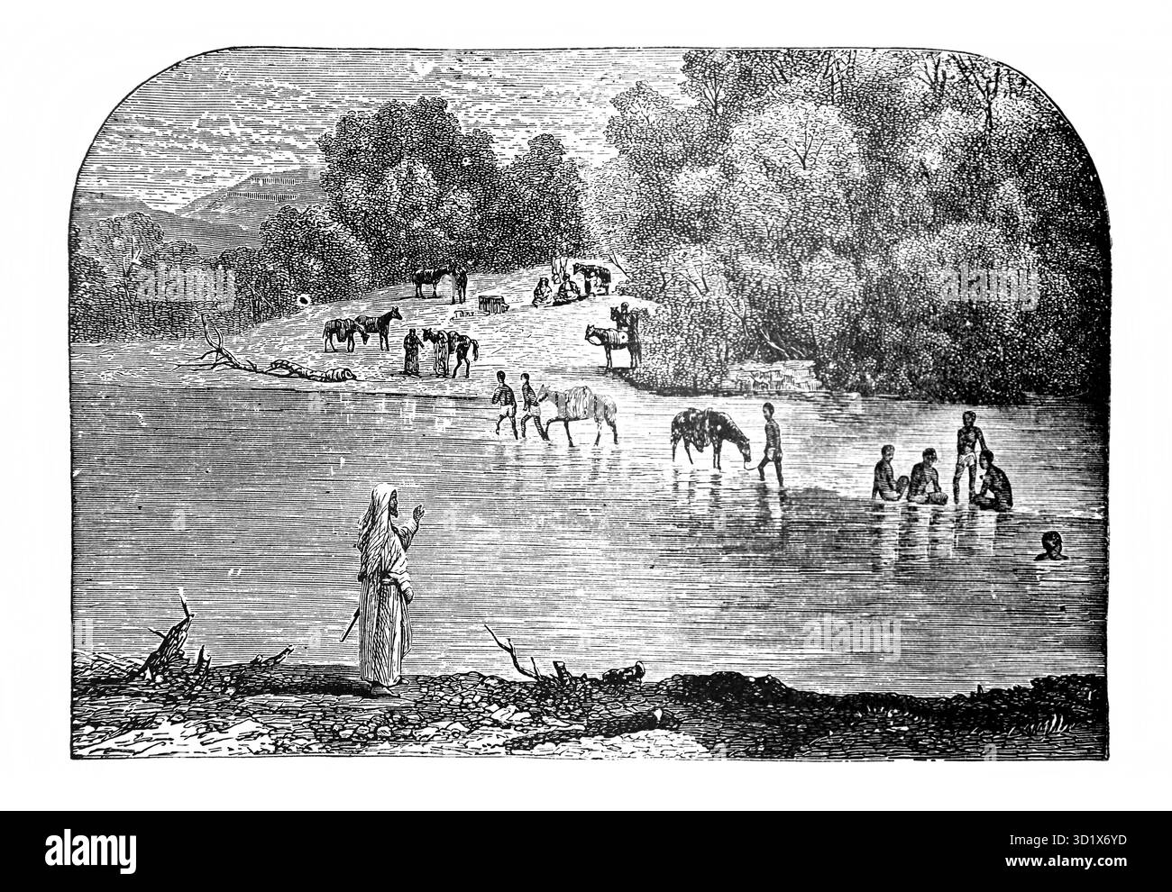 Engraving old illustration drinking Cut Out Stock Images & Pictures - Alamy