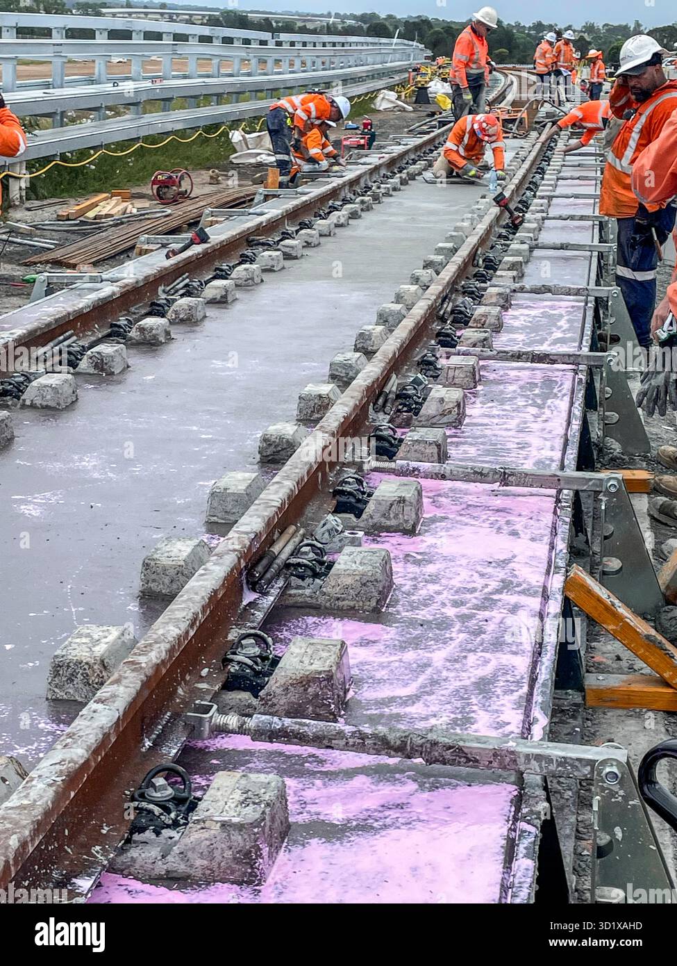 Install lay rail track rails on transport project in Western Sydney ...