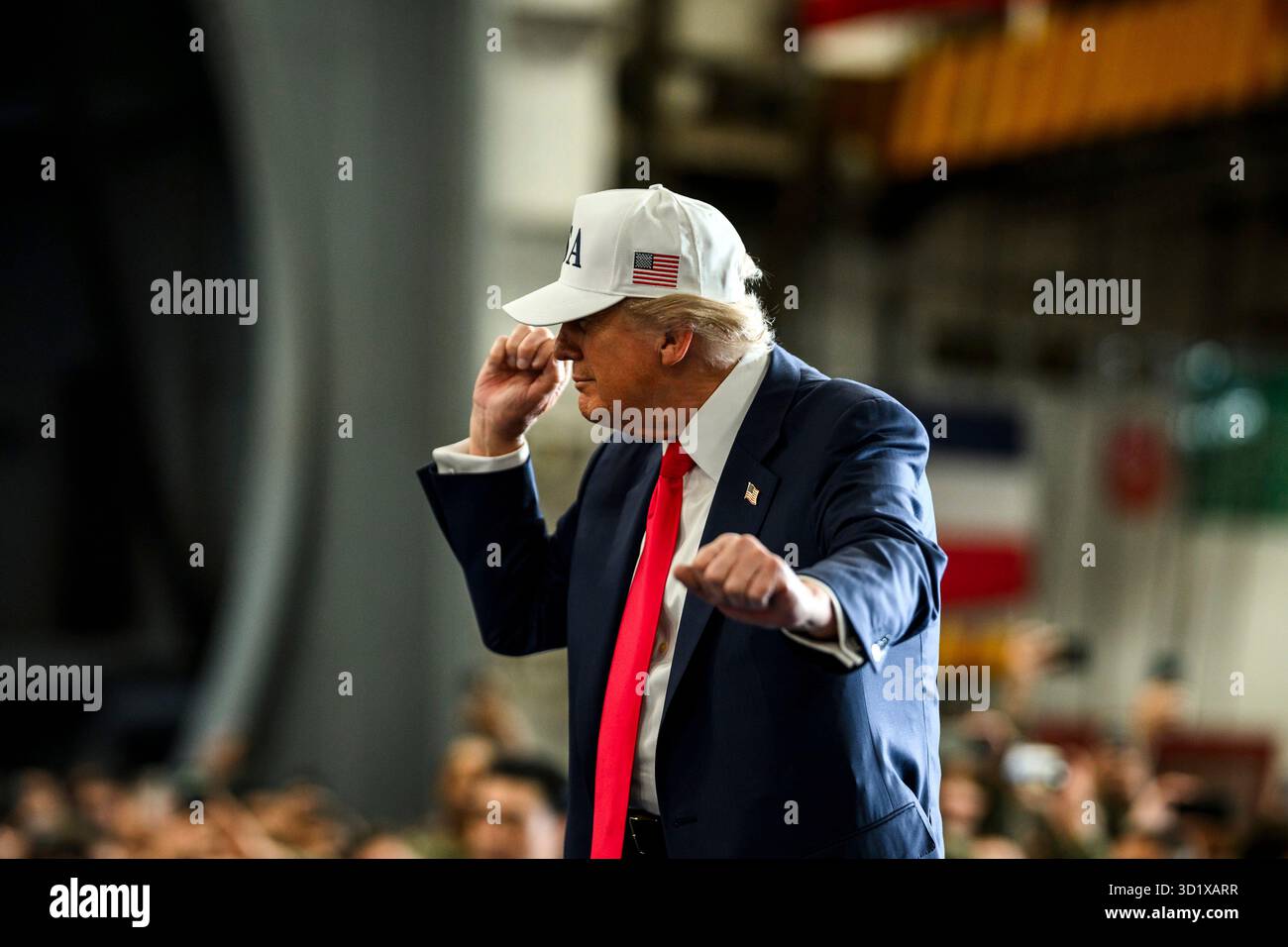 Yokosuka, Japan. 28 October, 2025. U.S. President Donald Trump ...
