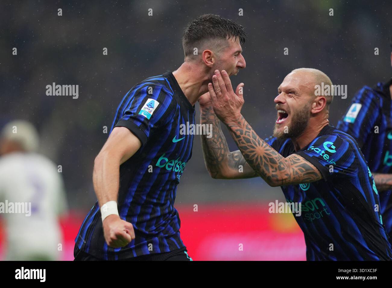 Inter MilanÕs Petar Sucic celebrates after scoring 2-0 during the Serie ...